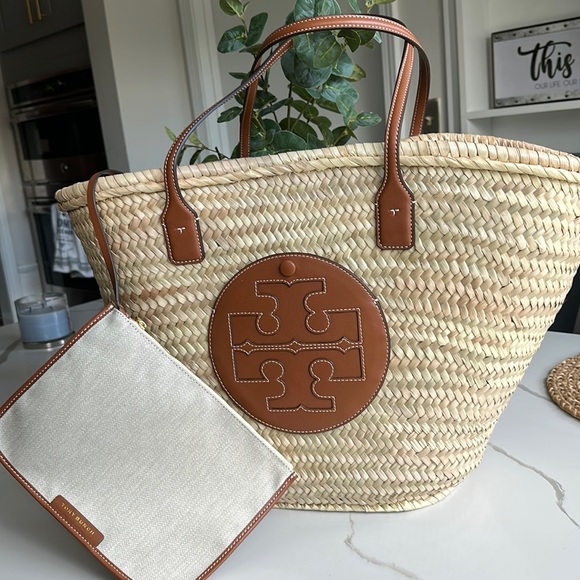 Tory Burch | Bags | Tory Burch Large Straw Basket Tote | Poshmark